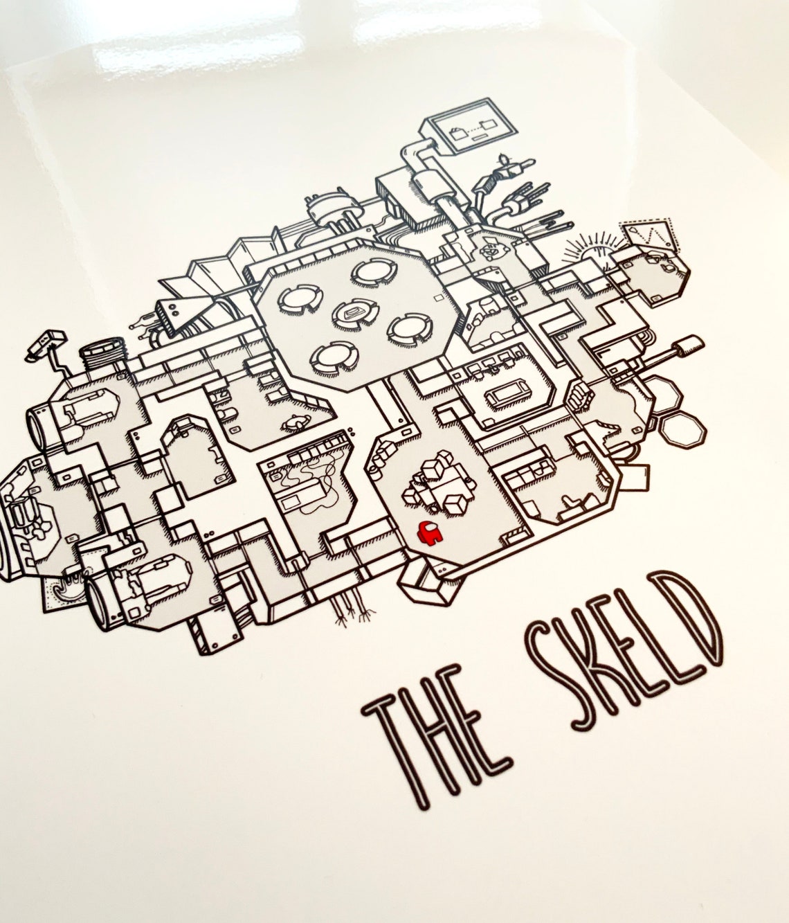 Among Us the Skeld Map POSTER Impression Print Custom Color 21x30cm ...