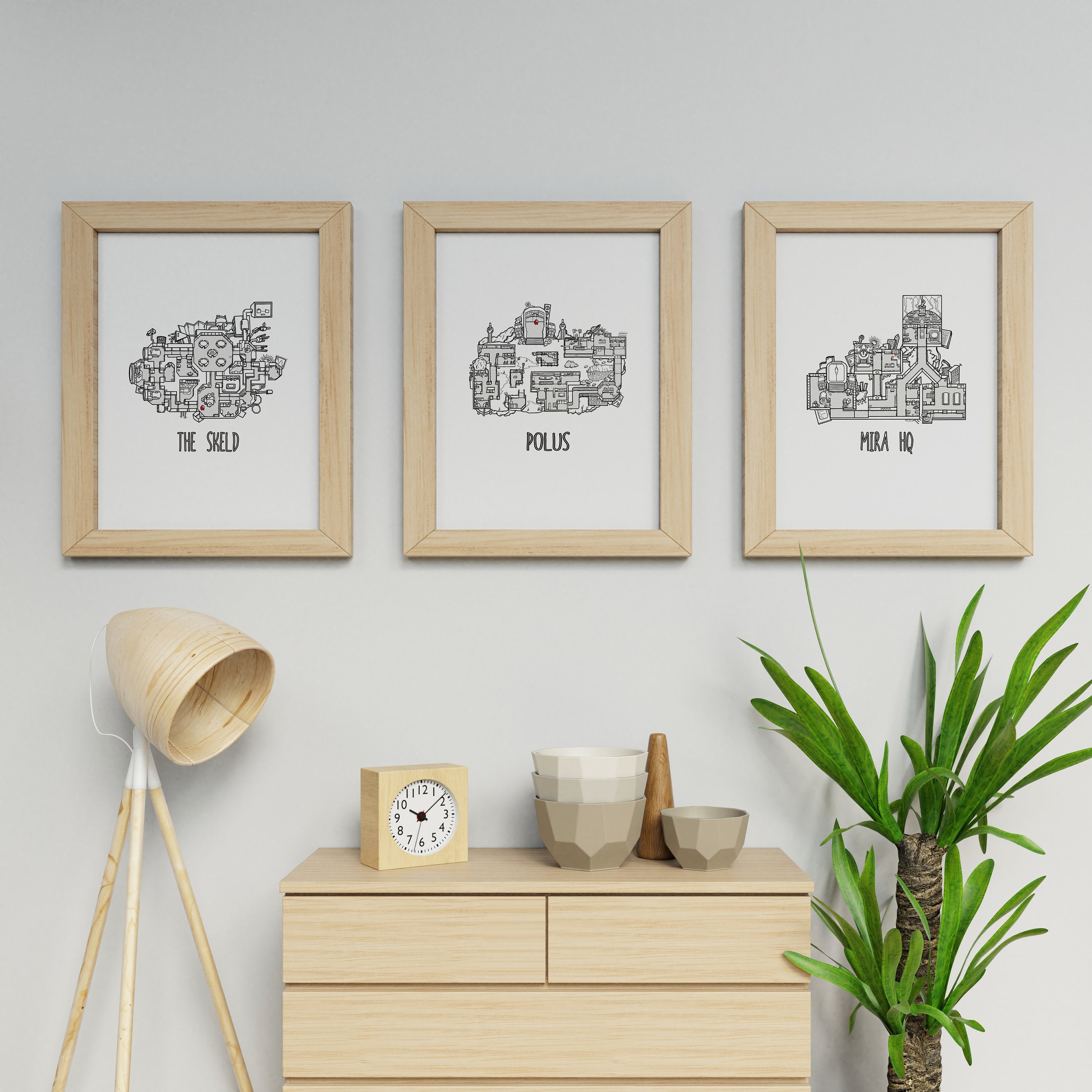 Among Us - Polus Map POSTER - Print - Custom Mate Color - 21x30cm ...