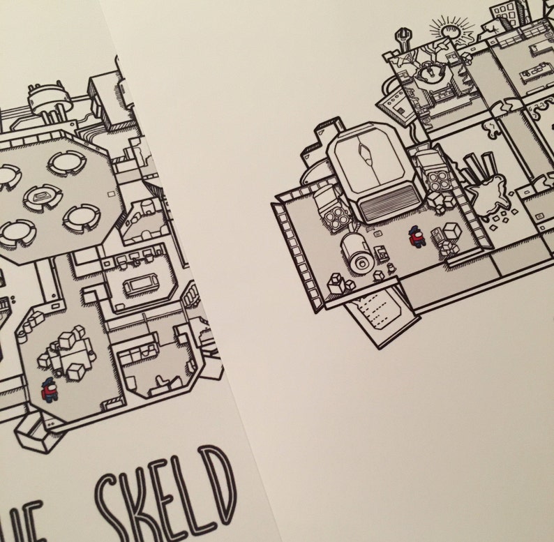 Among Us Polus Map POSTER Print Custom Mate Color - Etsy