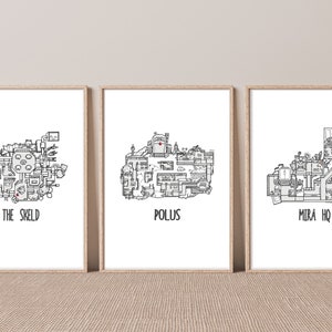 Among Us - Polus Map POSTER - Print - Custom Mate Color - 21x30cm ...