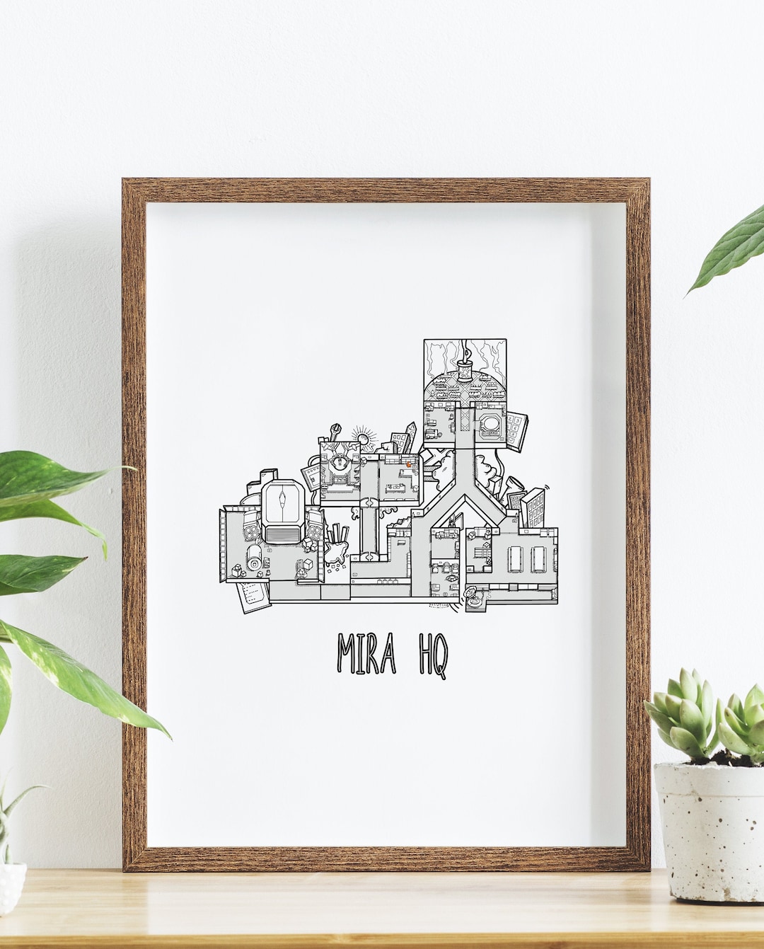 Among Us - Mira HQ Map POSTER - Impression - Print - Custom Mate Color ...