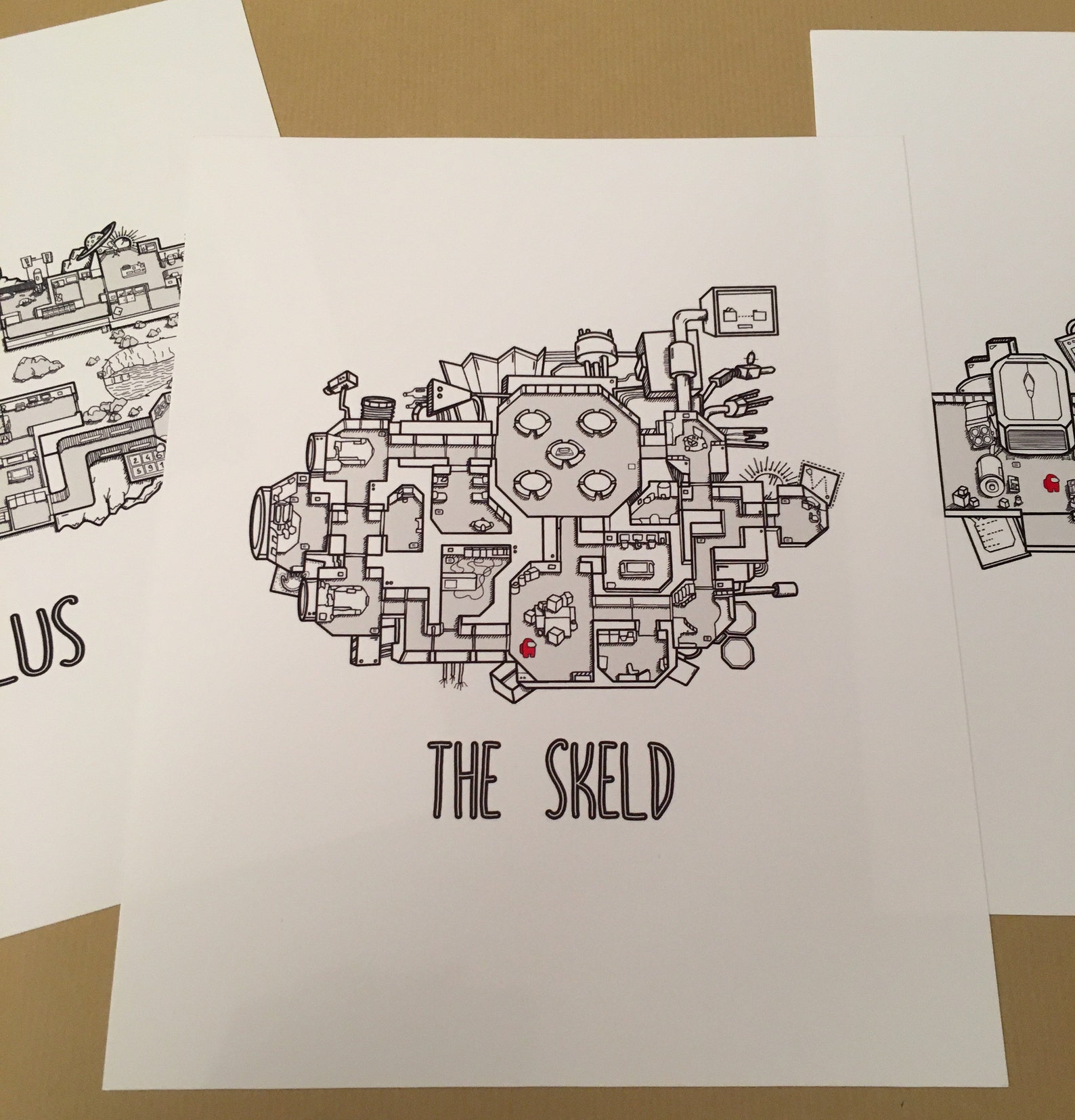 Among Us - Mira HQ Map POSTER - Impression - Print - Custom Mate Color ...