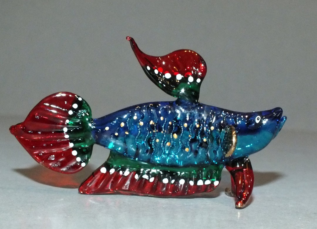 Unique Handmade Glass Fish Figure Statue Thailand FREE SHIPPING - Etsy