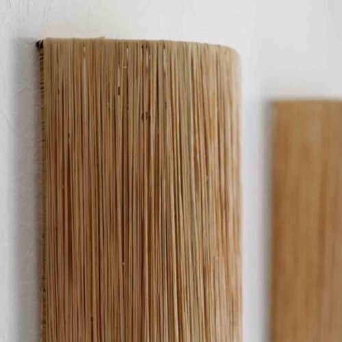 Set of 2 Raffia Wall Lamp - Etsy