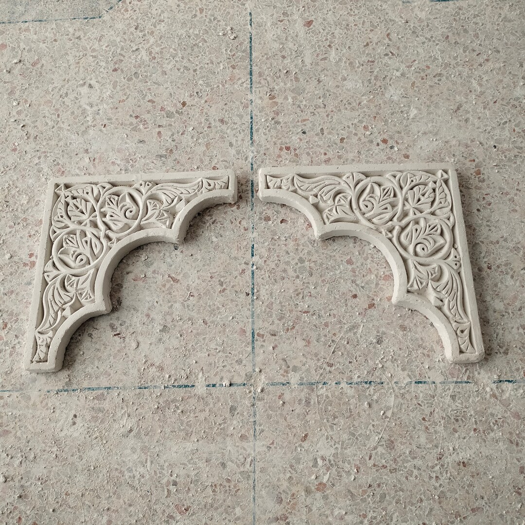 2 Set of Moroccan Plaster Gypsum Arches, Handmade Plaster Arch, 25 Cm ...