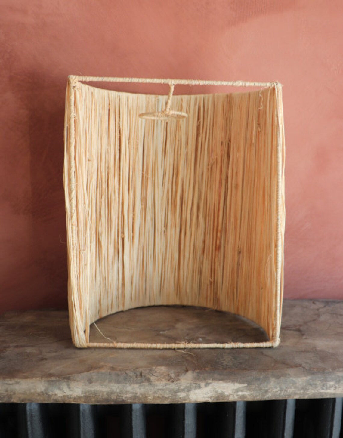 Set of 2 Raffia Wall Lamp - Etsy