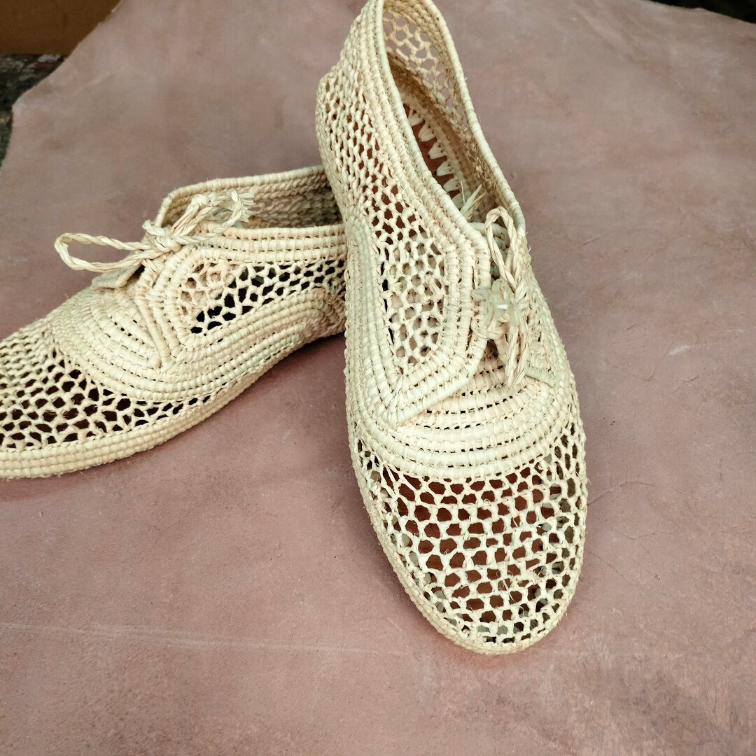Oxfords Raffia Shoes Moroccan Raffia Shoes Handmade Oxfords - Etsy
