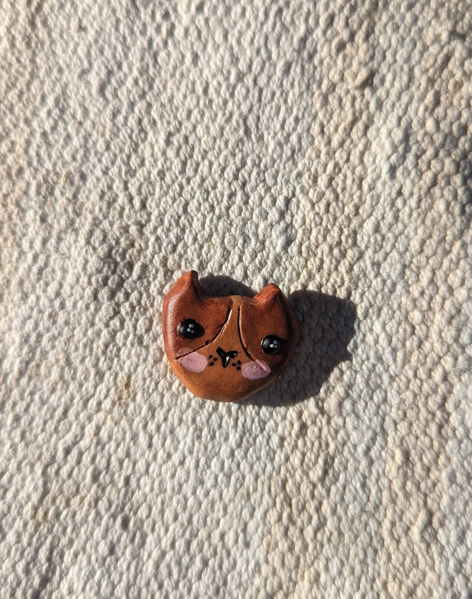 Set 5 Cat Clay Magnets Cute Ceramic Kitten Refrigerator Magnet Small ...
