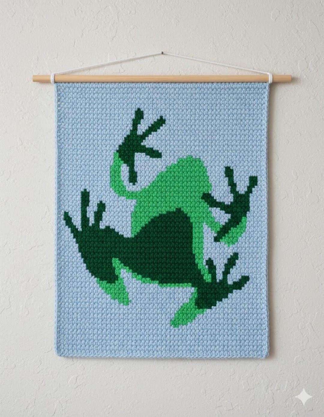 Frog Tapestry Crochet Pattern – Knit Toad Wall Hanging - Etsy