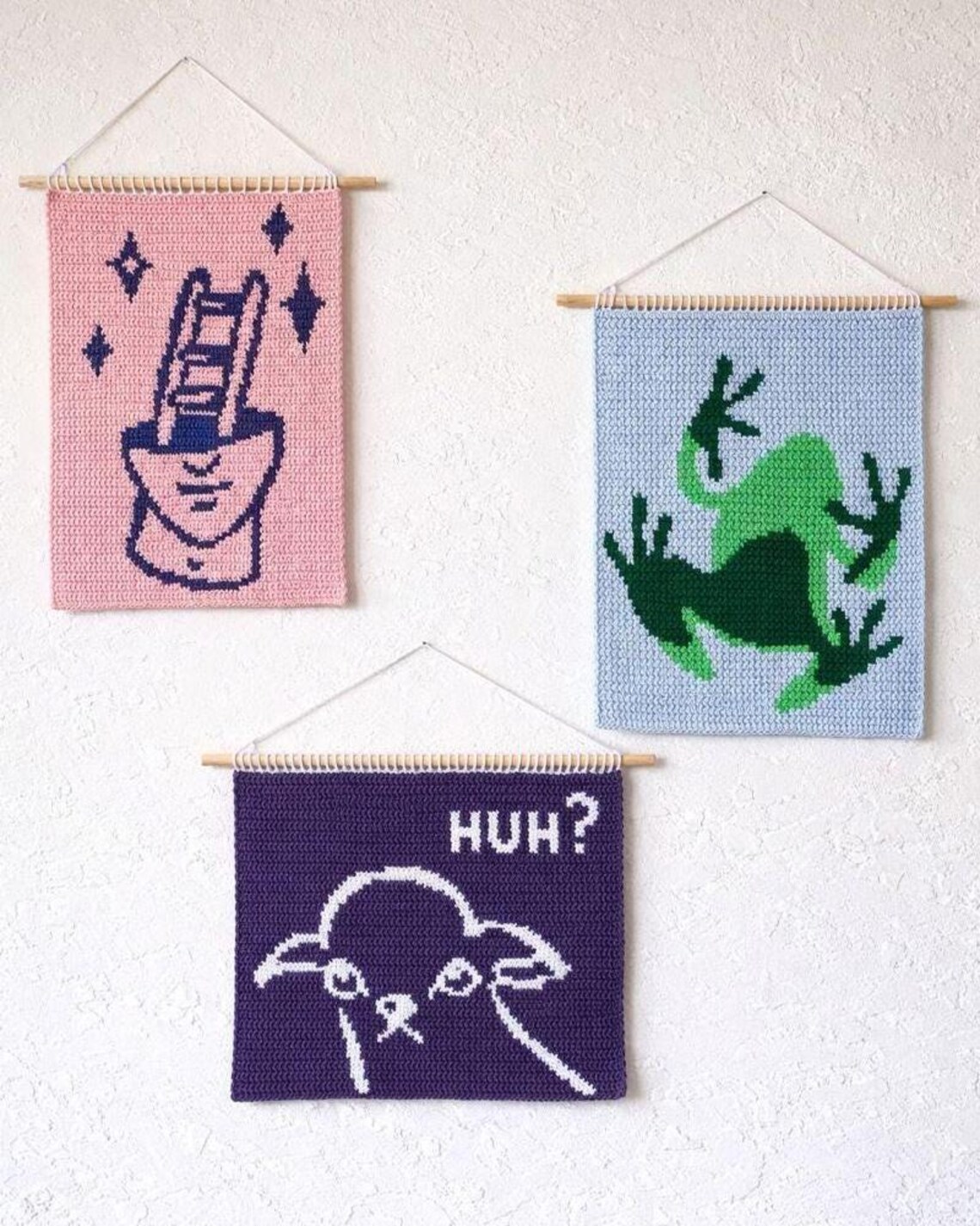 Frog Tapestry Crochet Pattern – Knit Toad Wall Hanging - Etsy