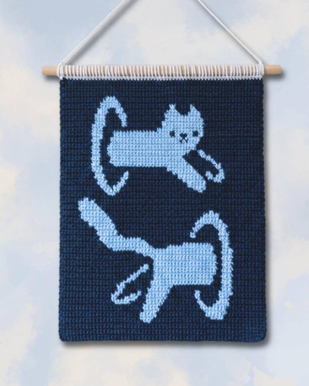 Cat Portal Tapestry Crochet Pattern + Overlay Mosaic – Teleportation ...