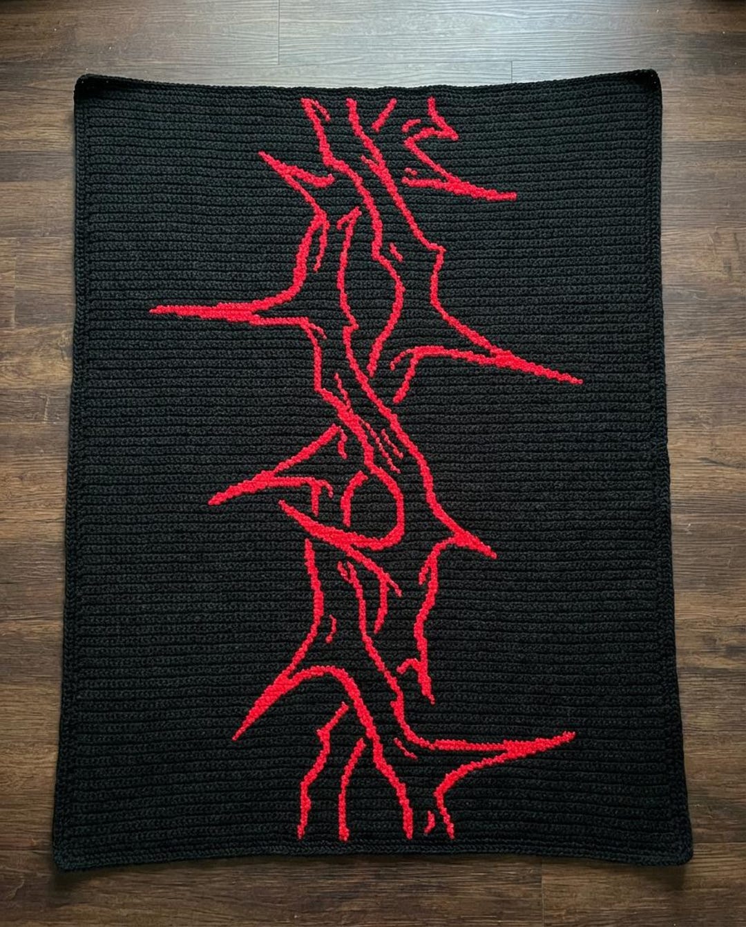 Thorns Graphgan Blanket Single Crochet Pattern – Barbed Wire Throw ...