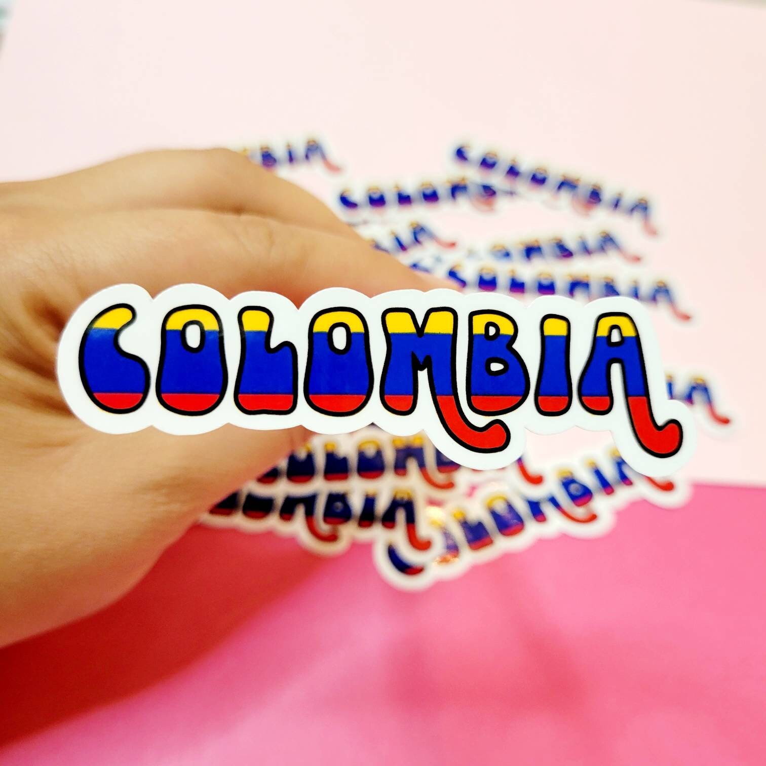 Colombia Sticker, Laptop Decal, Flag Sticker Colombia Que Chimba ...