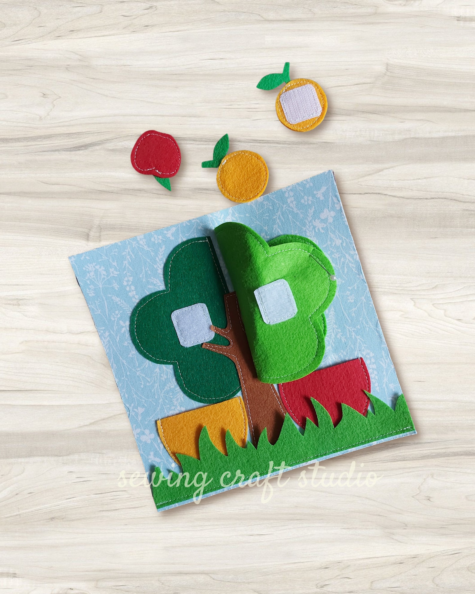 PDF SVG Fruits Harvesting Quiet Book Pattern No Sewing Apple - Etsy