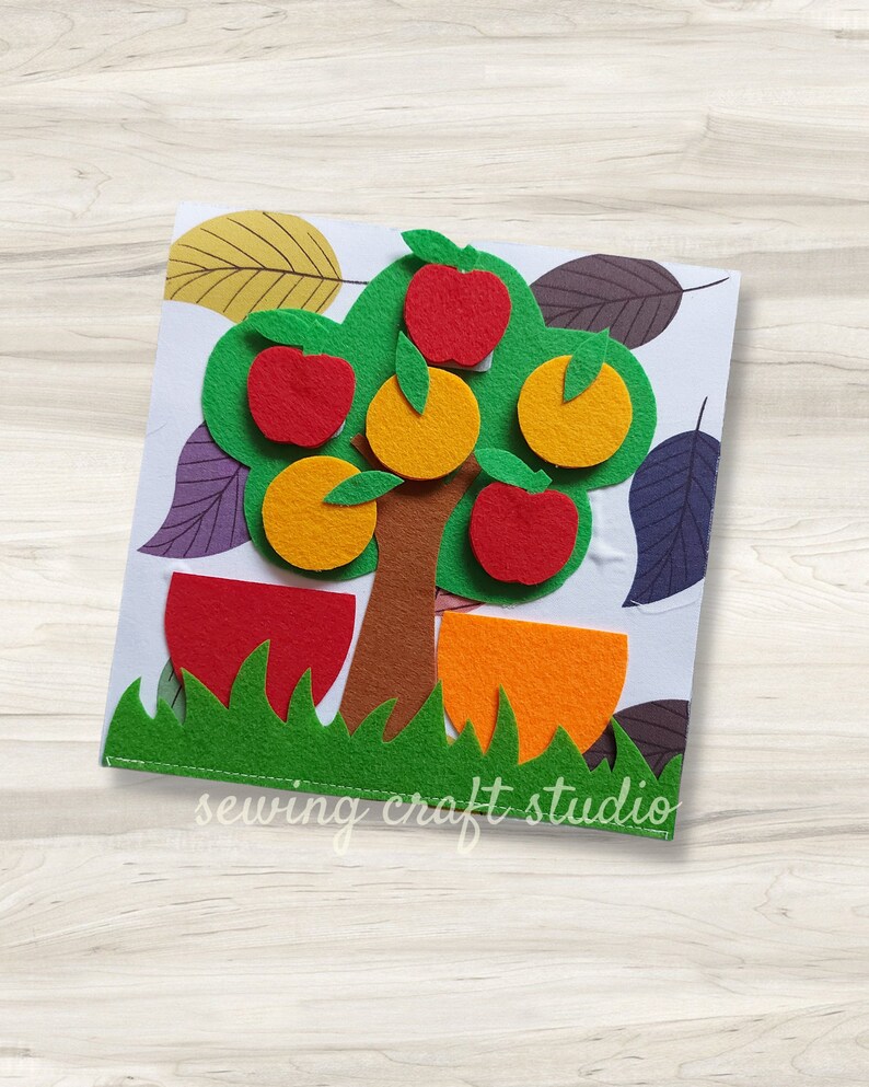PDF SVG Fruits Harvesting Quiet Book Pattern No Sewing Apple - Etsy