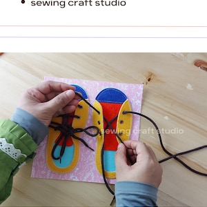 Tying Shoelaces Pattern for a Busy Book With Step-by-step Photos and ...
