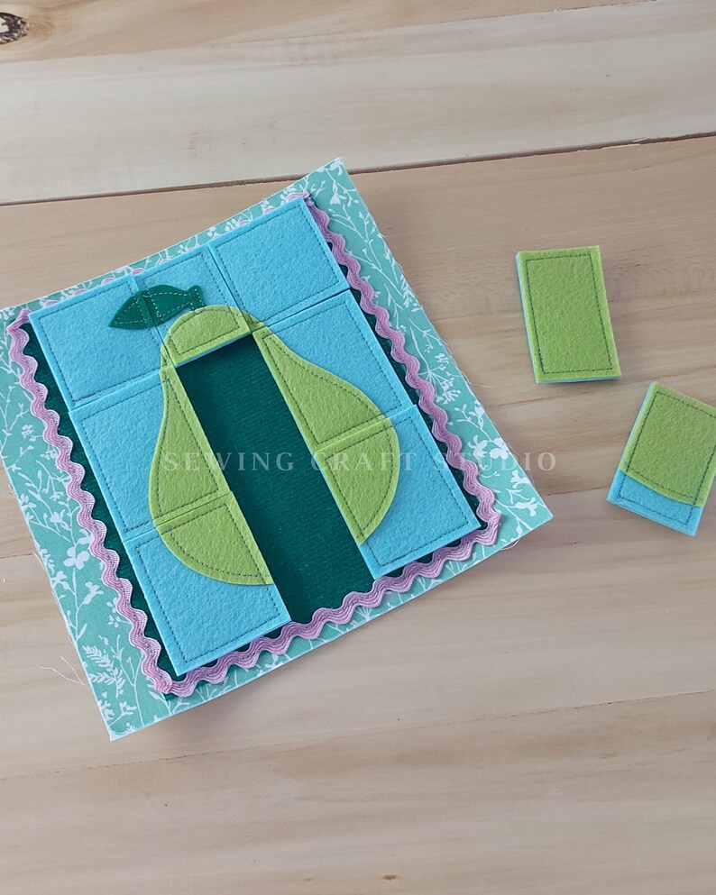 Quiet Book Pattern SVG PDF Fruits Puzzle Busy Book Pattern | Etsy