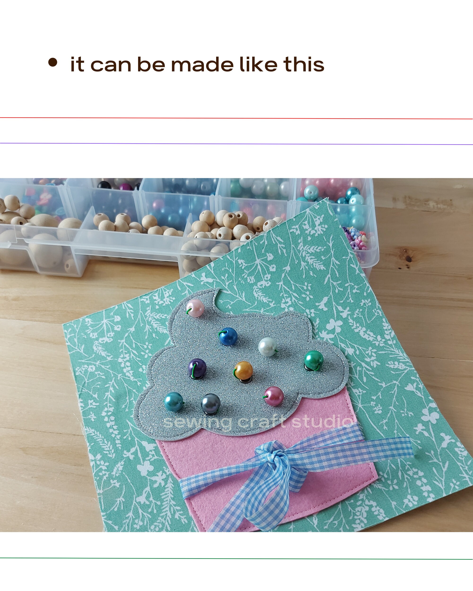 Giant Cupcake Color Match Quiet Book Activity, Felt Book PDF-SVG ...