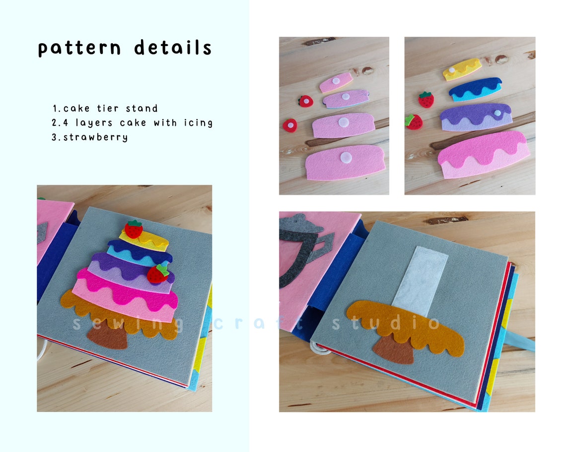 PDF SVG 4 Tiered Cake Pyramid Quiet Book Pattern - Etsy