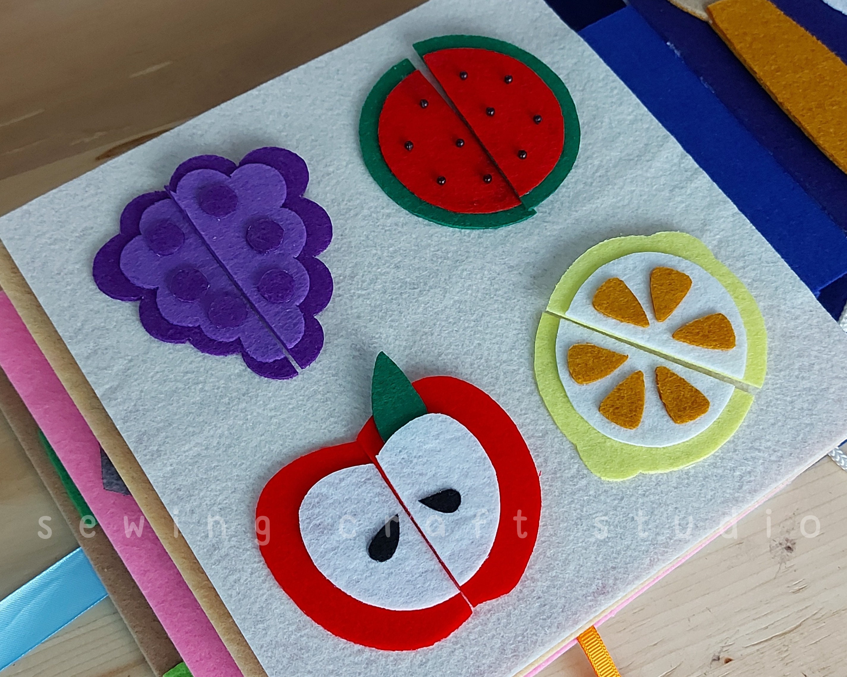 PDF SVG Felt Newborn Fruits Puzzle Quiet Book Pattern - Etsy
