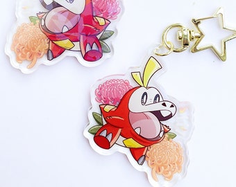 Fuecoco Keychain - Etsy