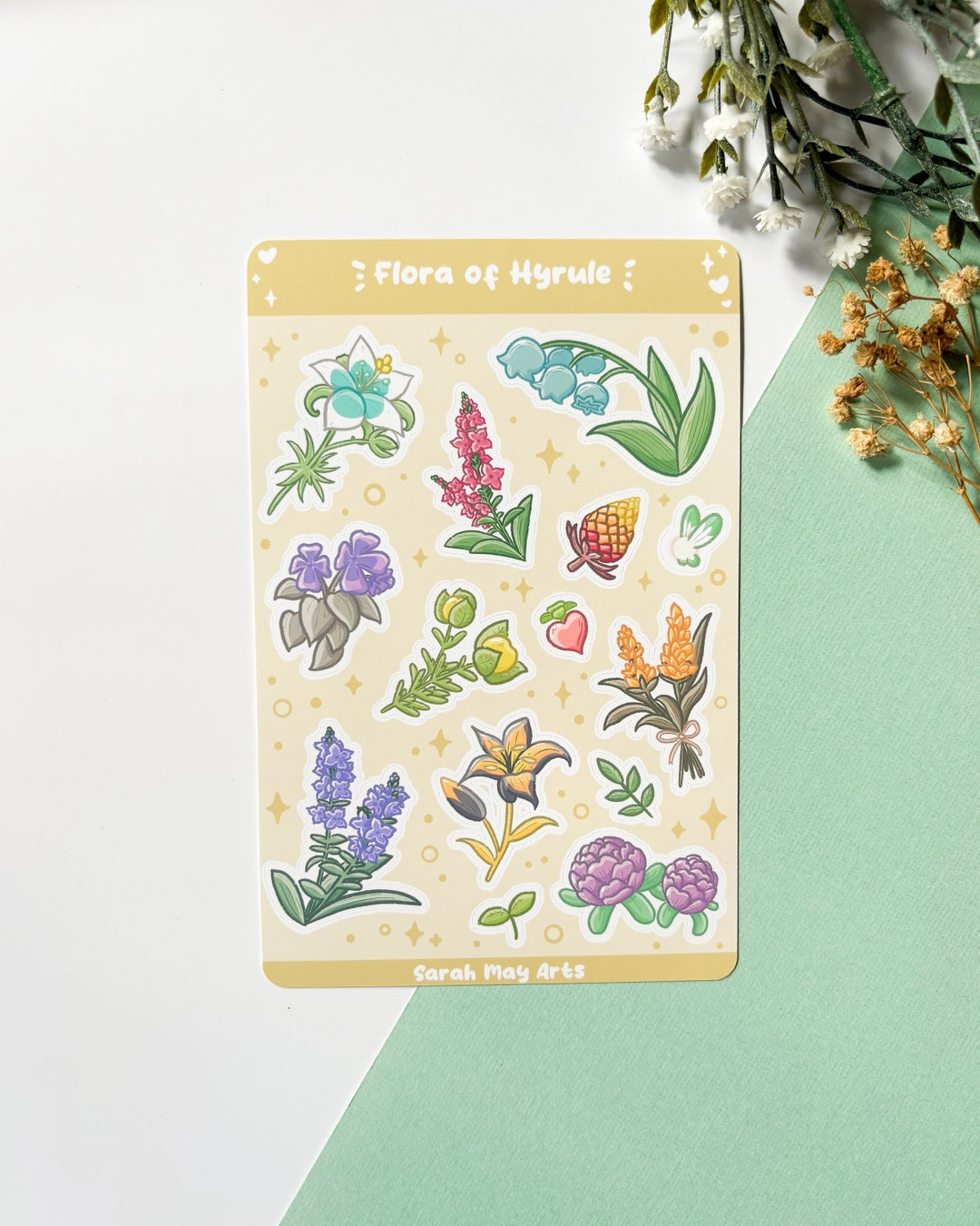 Flora of Hyrule Sticker Sheet - 14pcs Legend of Zelda: Breath of the ...