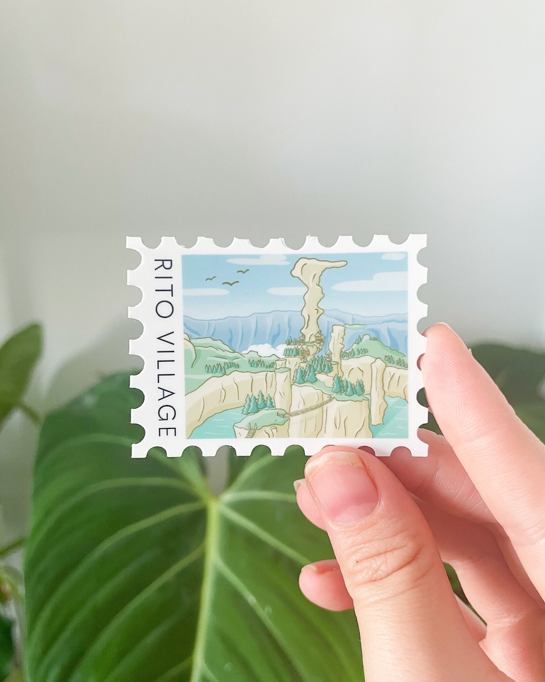 Rito Village Postage Stamp Vinyl Waterproof Die Cut Sticker - 2.3 Inch ...