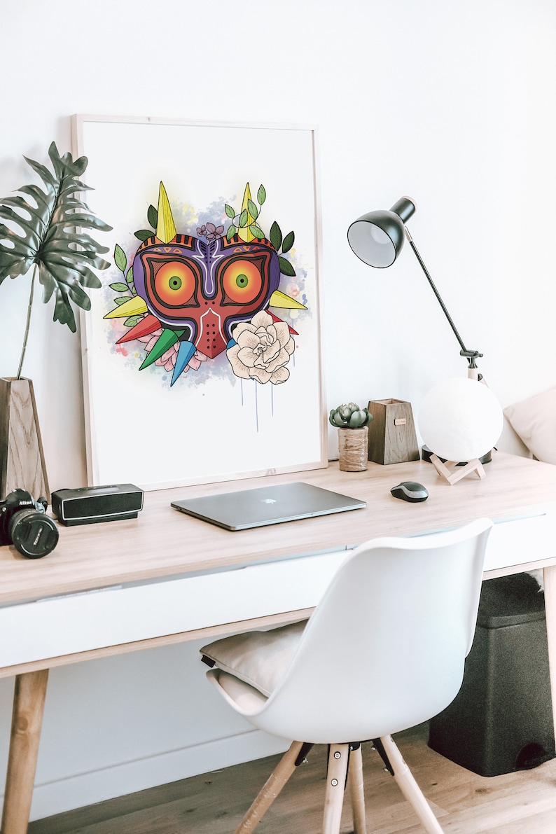 Majoras Mask Art Print | Legend of Zelda: Majoras Mask N64/3DS Fine ...