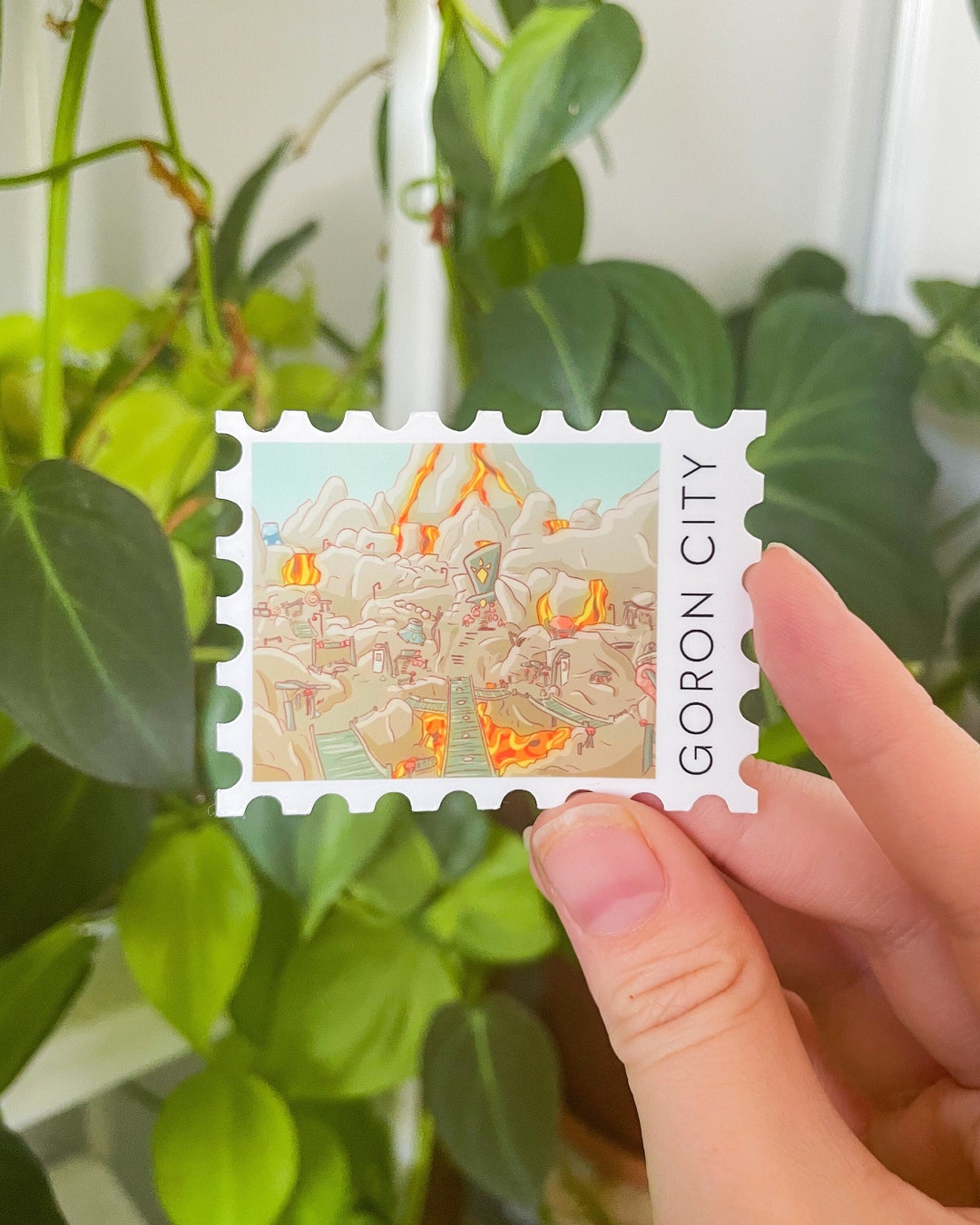 Goron City Postage Stamp Vinyl Waterproof Die Cut Sticker - 2.3 Inch ...