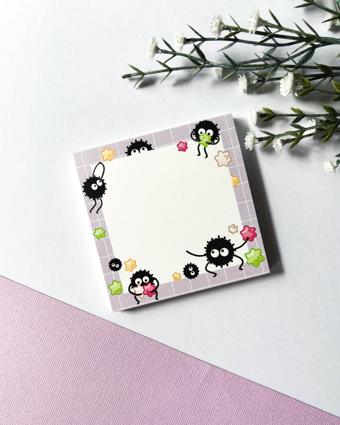 Cheeky Sprite Memo Pad - 8cm Square 50 Page Anime Cute Stationary - Etsy