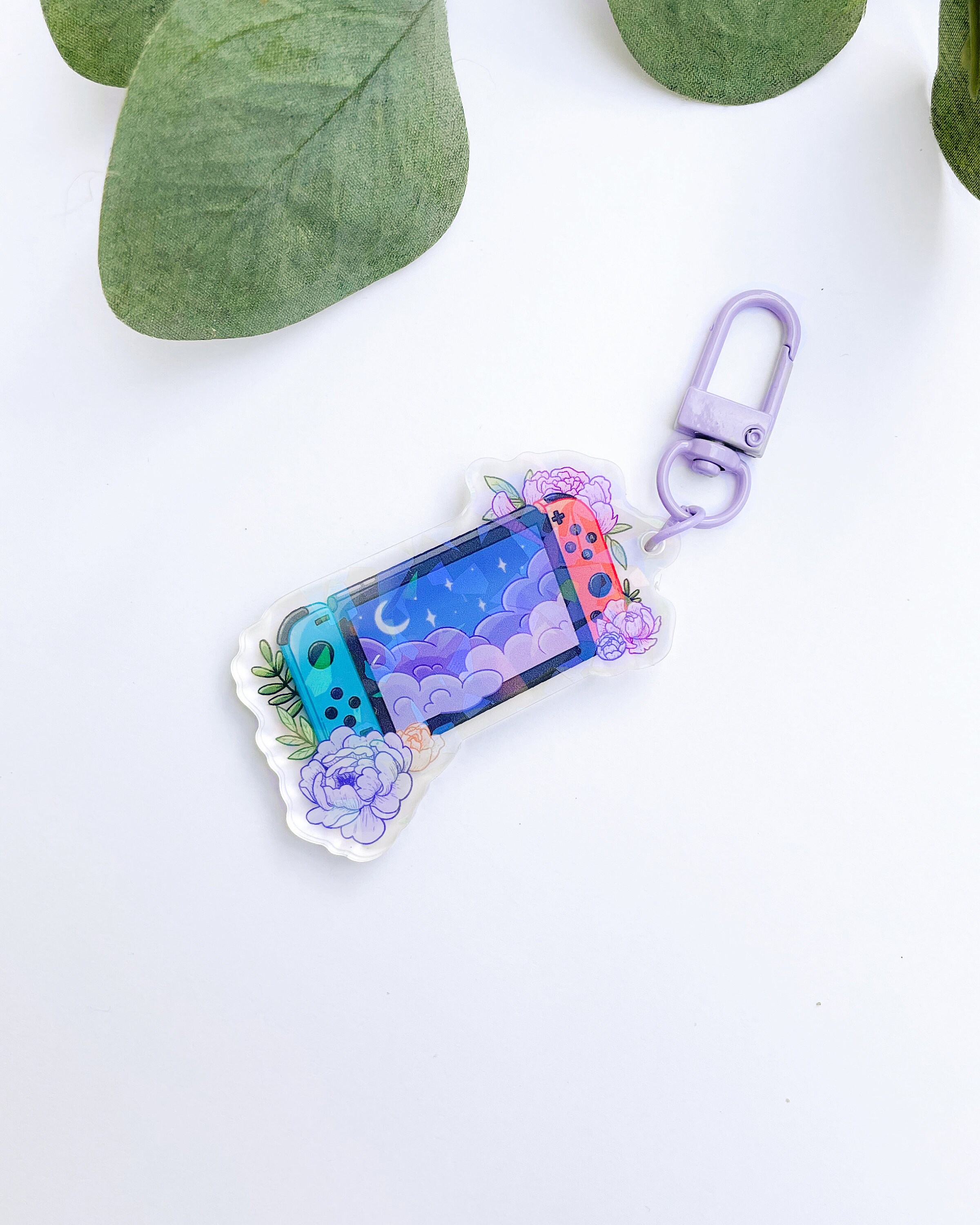 Nintendo Switch Acrylic Charm Video Game Console Floral - Etsy