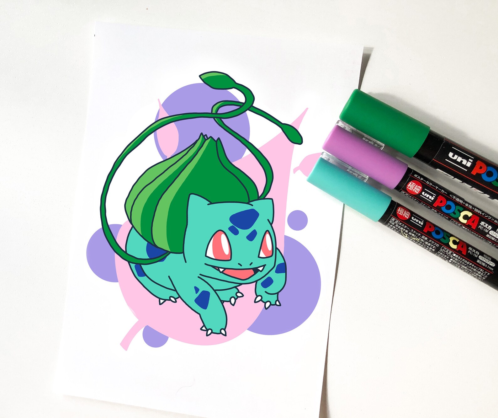 Bulbasaur Mini Print Pokemon POSCA Paint Pen Art - Etsy Australia