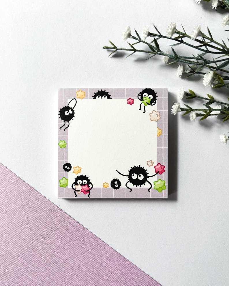 Cheeky Sprite Memo Pad - 8cm Square 50 Page Anime Cute Stationary - Etsy