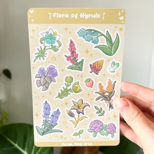 Flora of Hyrule Sticker Sheet - 14pcs Legend of Zelda: Breath of the ...