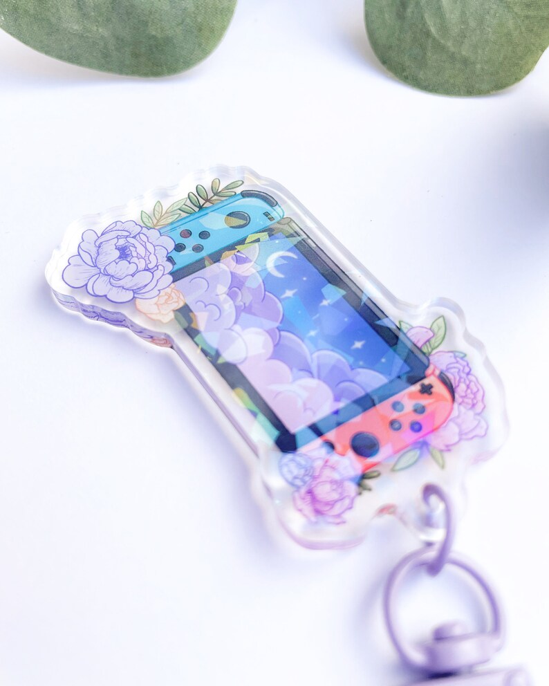 Nintendo Switch Acrylic Charm Video Game Console Floral - Etsy