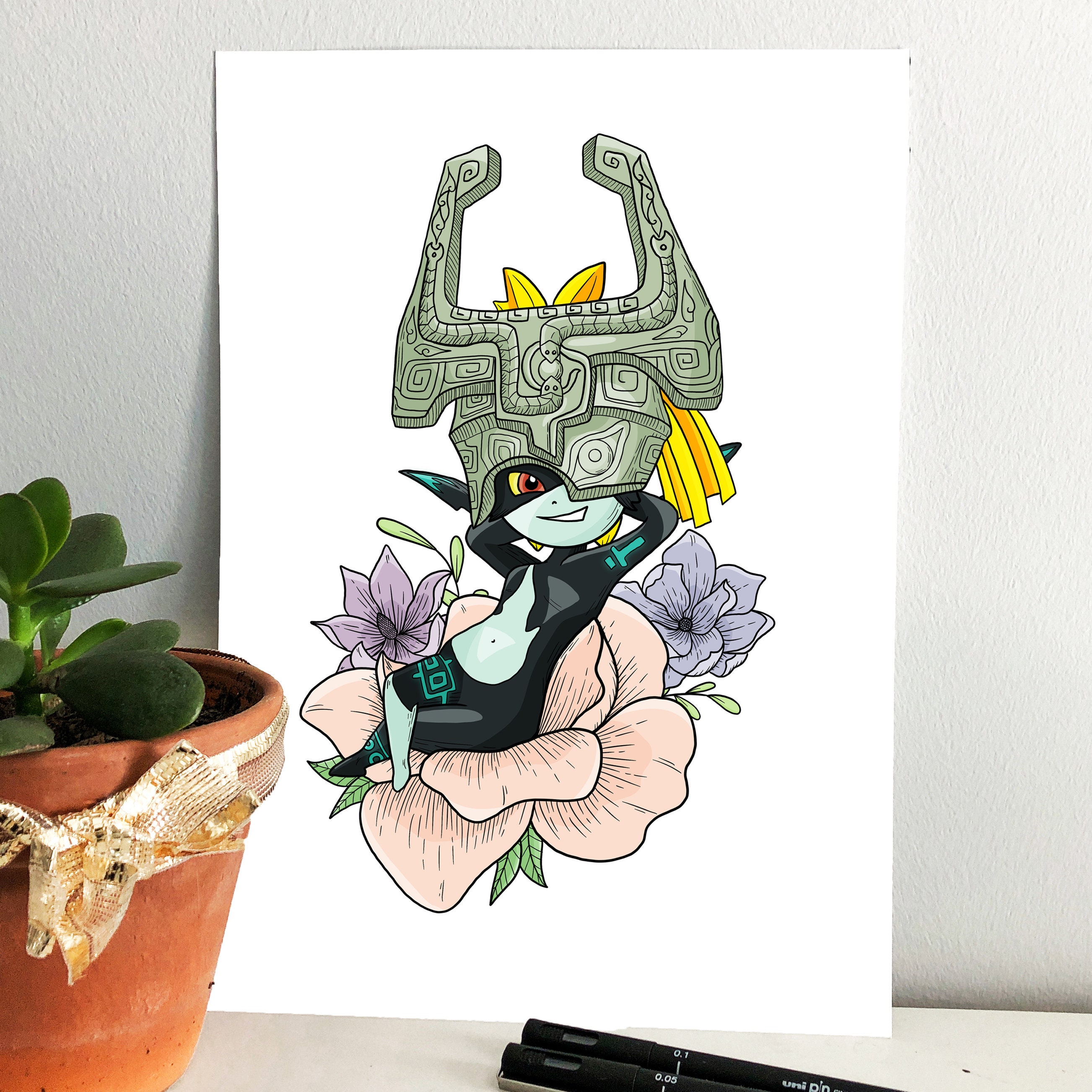 Midna Art Print Legend of Zelda: Twilight Princess Fine Line - Etsy