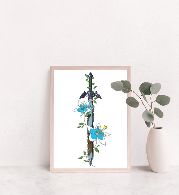 Master Sword Art Print Legend of Zelda: Breath of the Wild / | Etsy