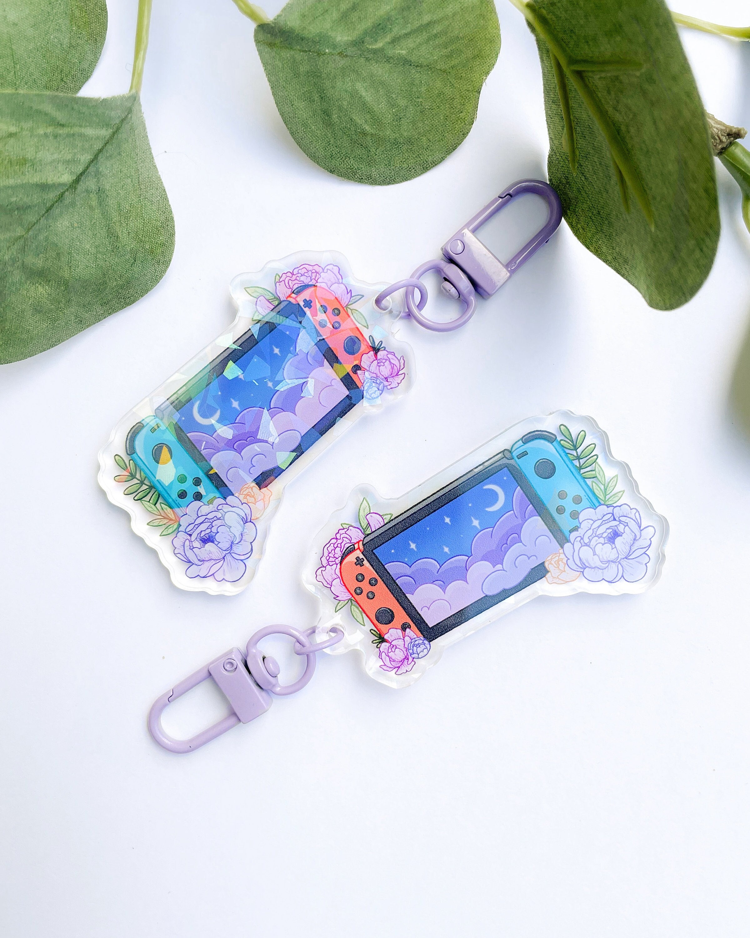 Nintendo Switch Acrylic Charm Video Game Console Floral - Etsy