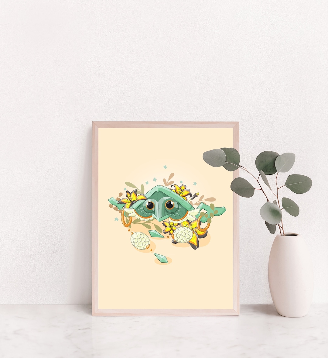 Mineru's Mask Art Print Legend of Zelda: Tears of the Kingdom Fine Line ...