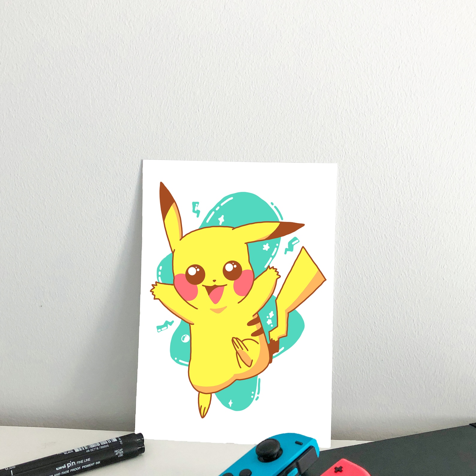 Pikachu Mini Print Pokemon POSCA Paint Pen Art - Etsy Australia