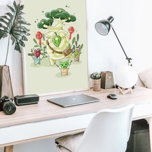 Hestu Art Print | Legend of Zelda: Tears of the Kingdom Fine Line ...