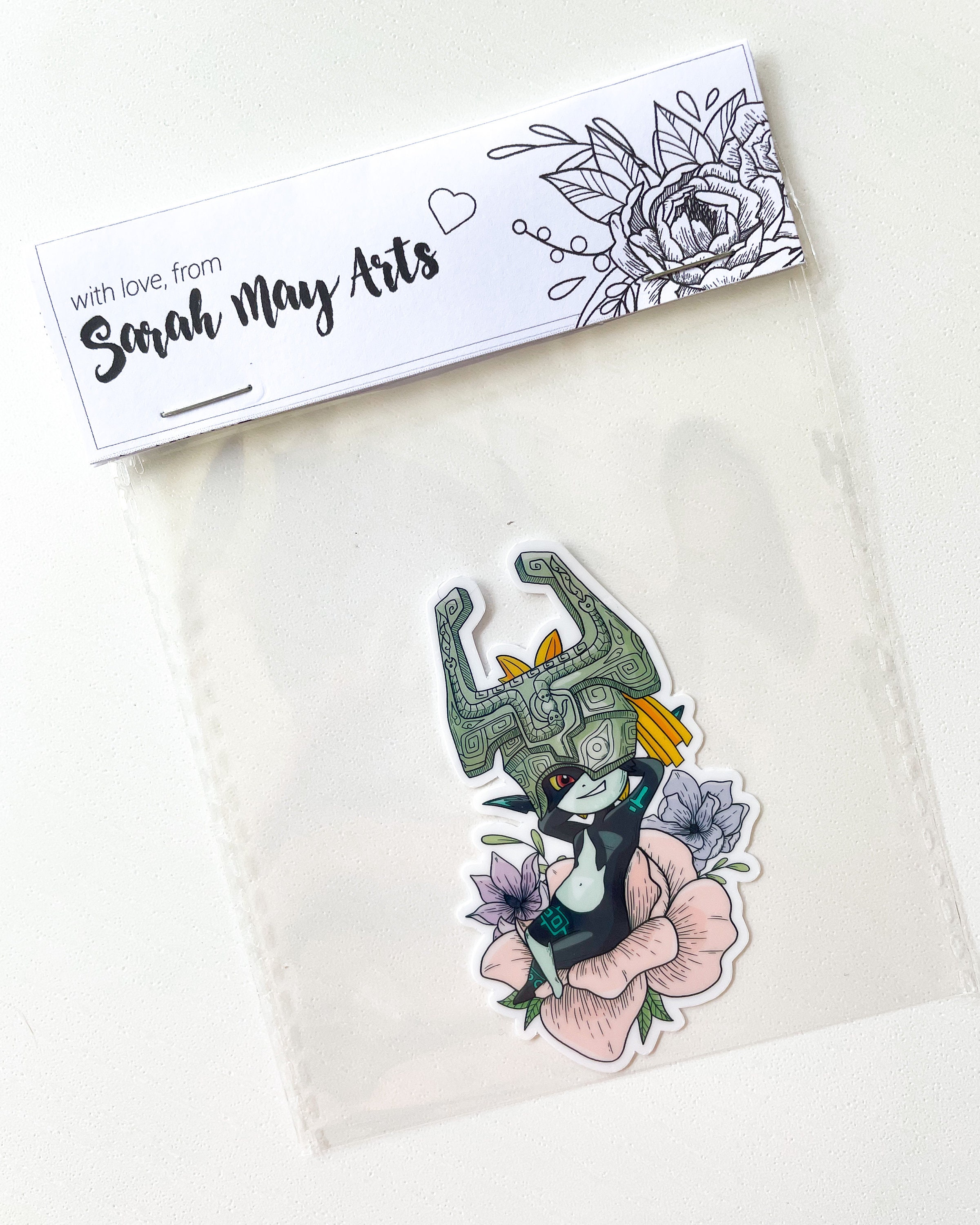 Midna Floral Vinyl Waterproof Die Cut Sticker 3 Inch Legend - Etsy