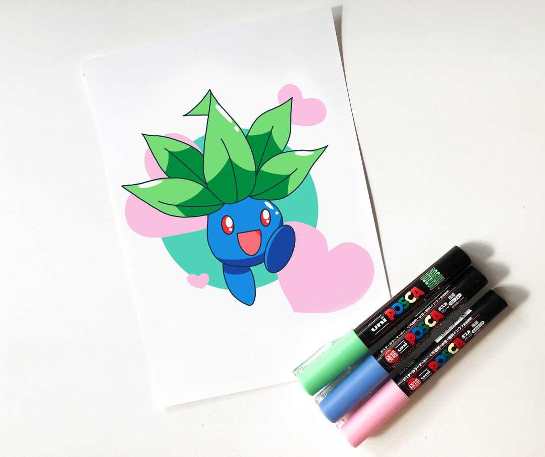 Oddish Mini Print Pokemon POSCA Paint Pen Art - Etsy Australia