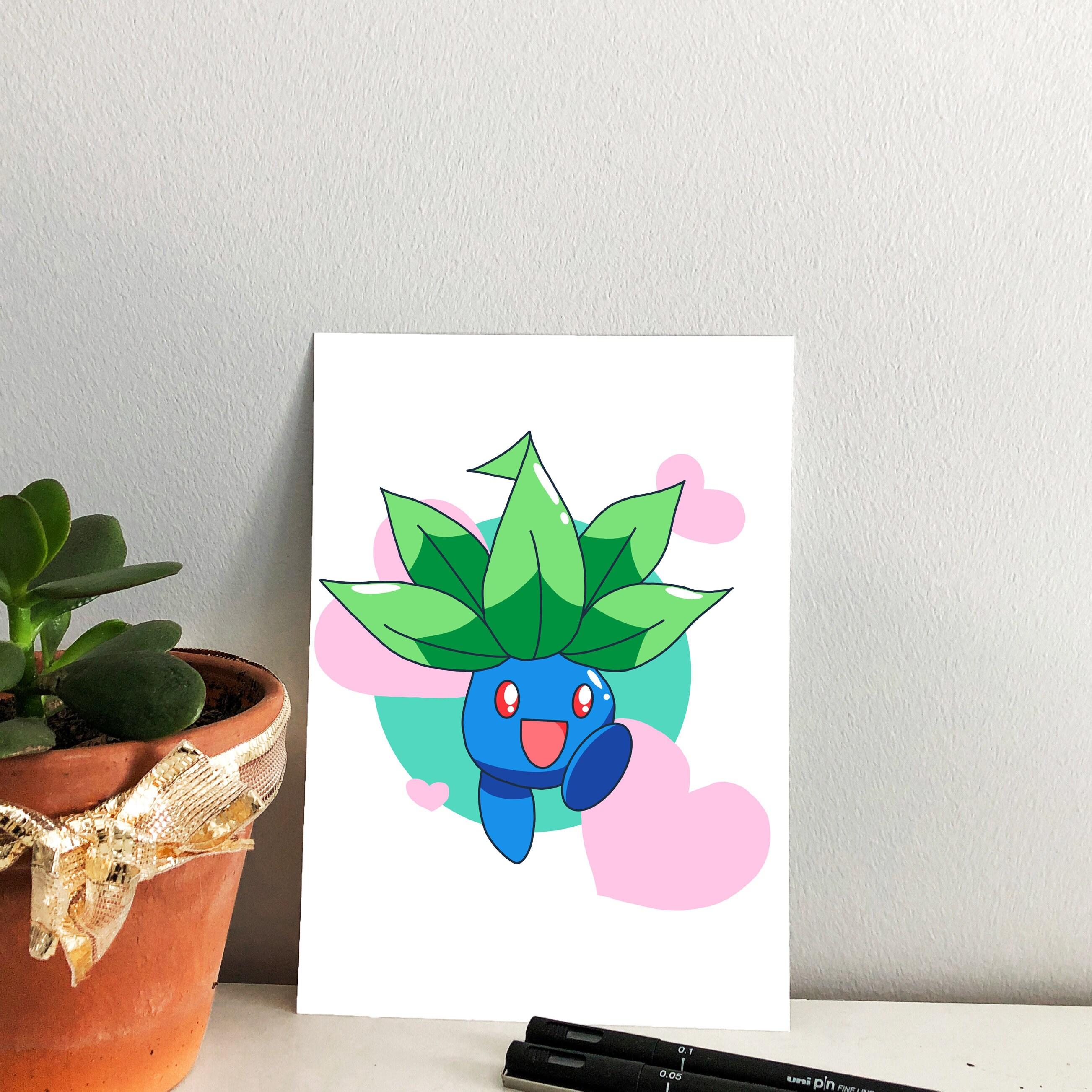 Oddish Mini Print Pokemon POSCA Paint Pen Art - Etsy UK