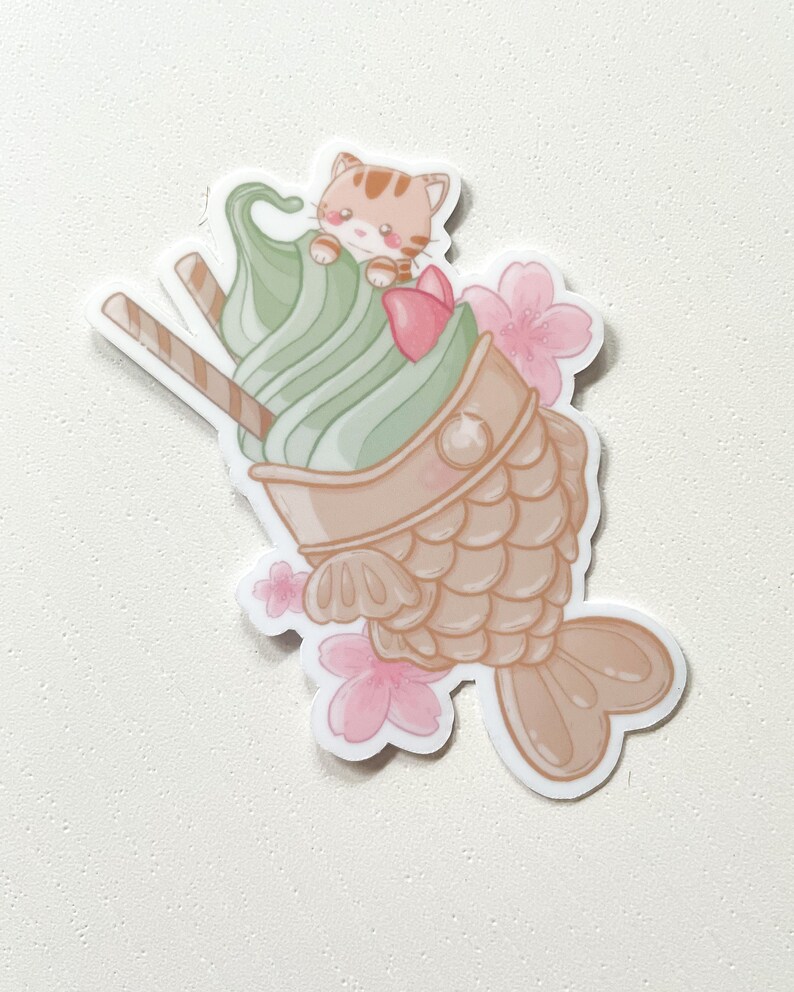 Taiyaki Waterproof Die Cut Sticker - 2.8 Inch Japanese Snacks Sticker ...