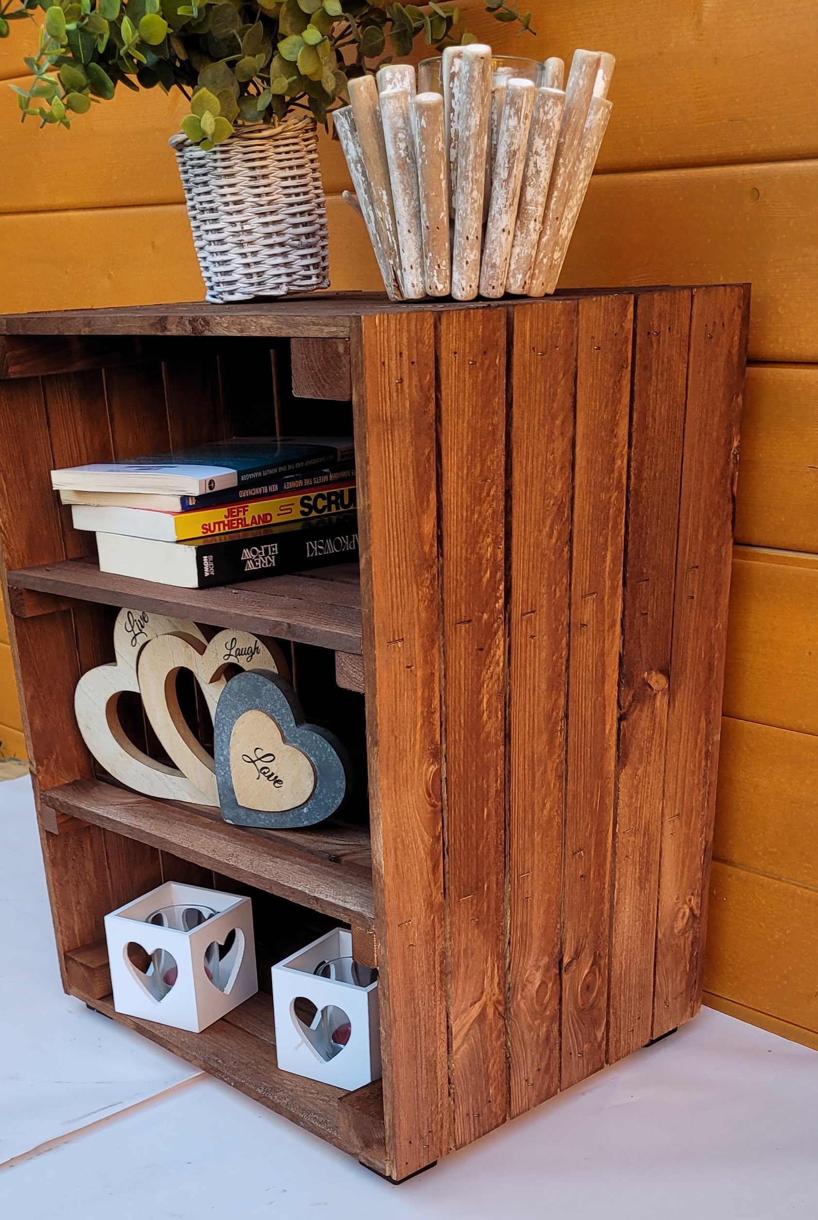 Rustic Style Apple Crate Bedside Table Shabby Chic Wooden - Etsy UK