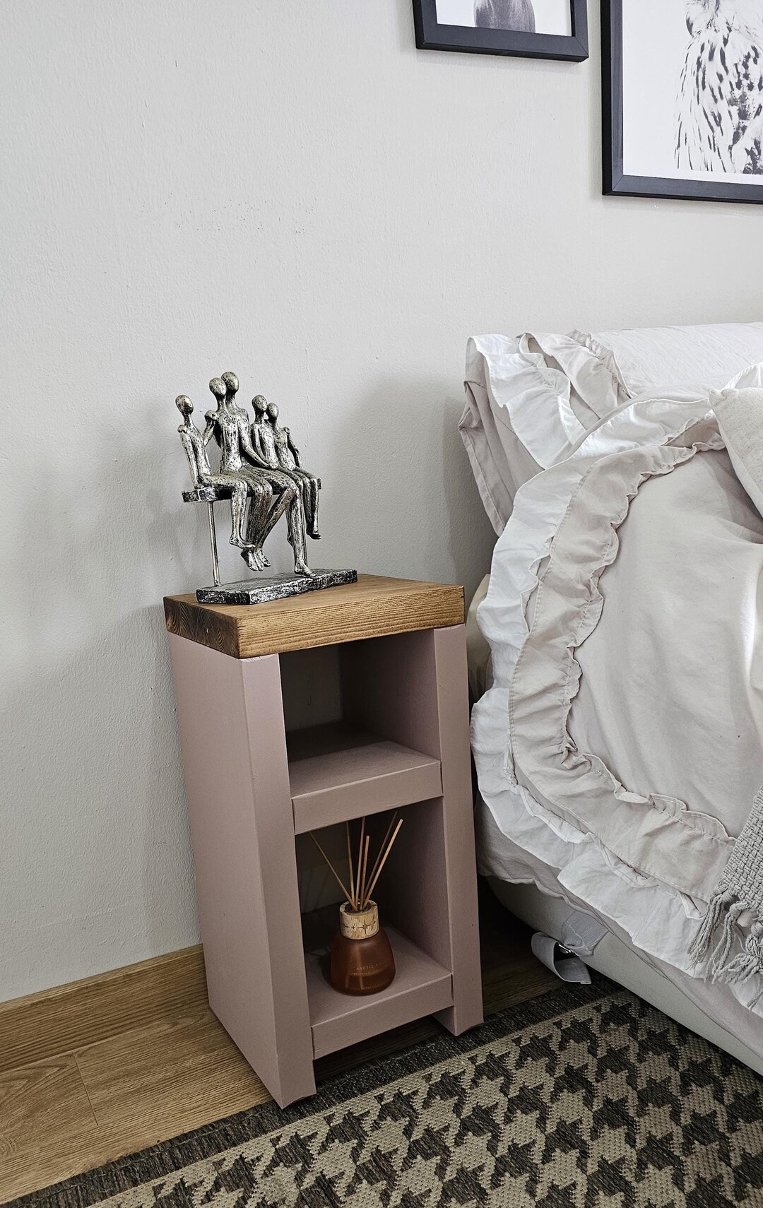 Small Wooden Bedside Table, a Side Table/end Table Made of Solid 3.8cm ...