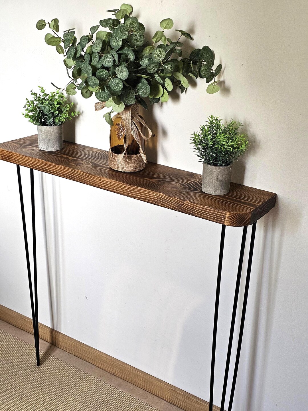 Narrow Console Table Radiator Shelf – Rustic Radiator Cover With ...