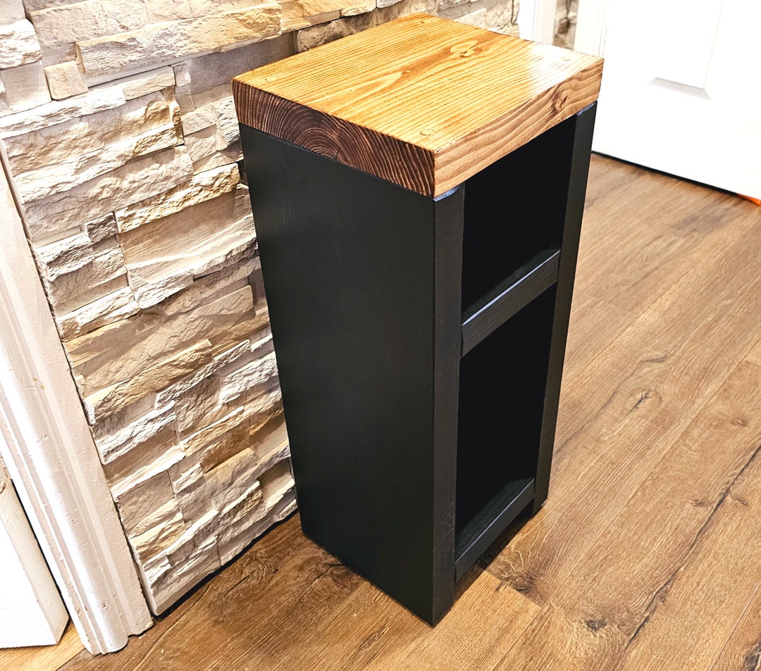 Chunky Wood Bedside Table: Customizable Scandinavian Nightstand, End ...