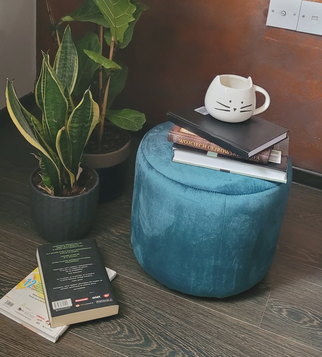 Luxury Footstool Unique Pouffe Fabric Footstool Velvet - Etsy UK